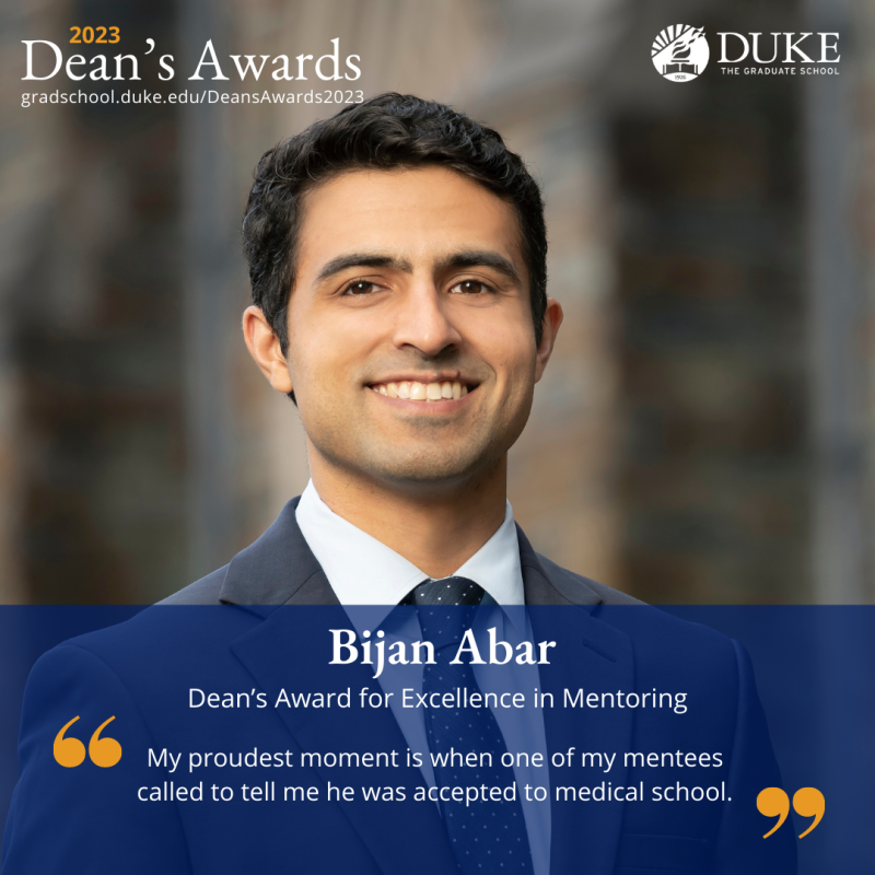 2023 Dean's Award: Bijan Abar | The Graduate School